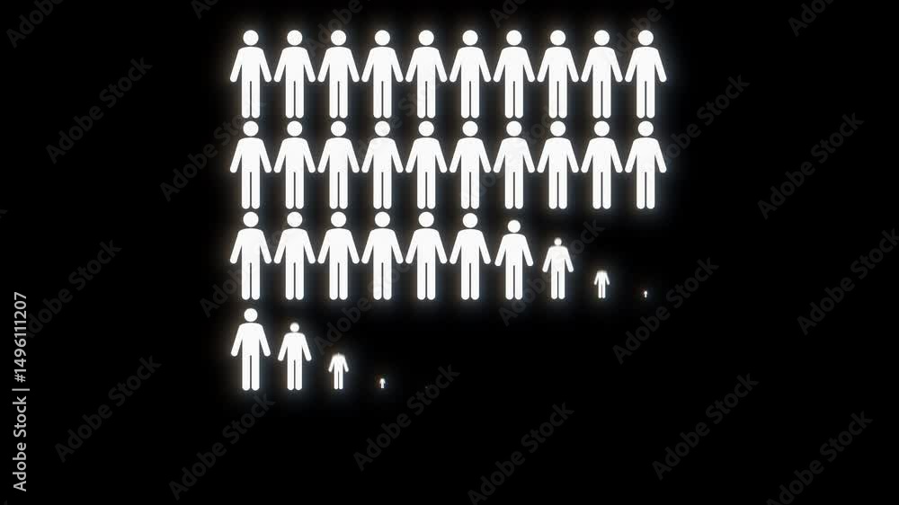 20% People Infographic Animation in 4K | Twenty Percent Population ...