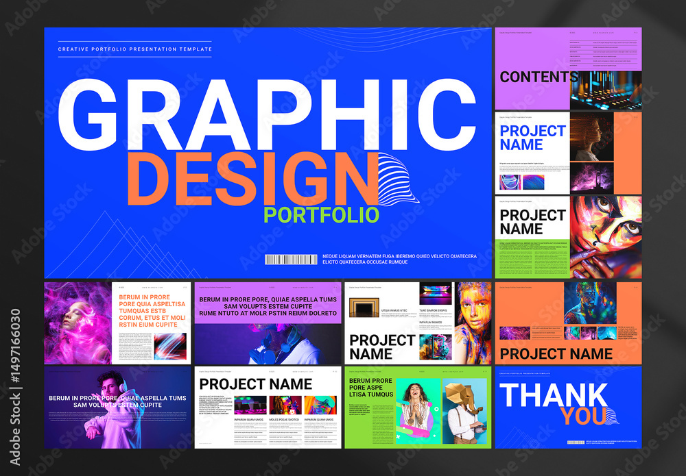 Graphic Design Portfolio Presentation Template Stock Template | Adobe Stock