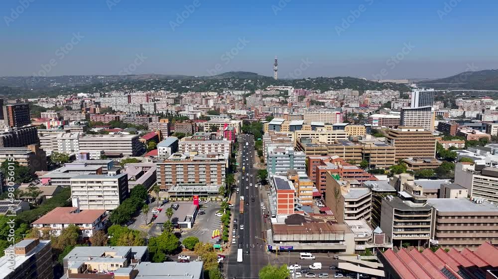 Pretoria Skyline In Pretoria Gauteng South Africa. Bustling Downtown ...