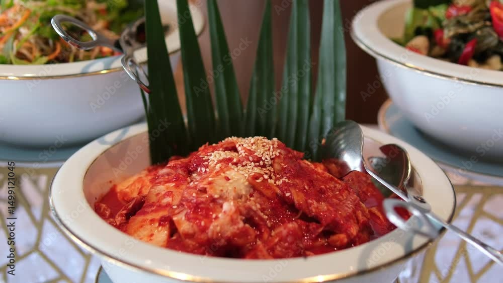 Kimchi Popular traditional fermented Korean side dish. Korean Food ...