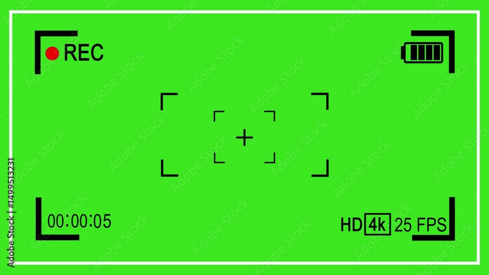 Digital Camera and Mobile Phone Recording Screen Overlay Animation ...