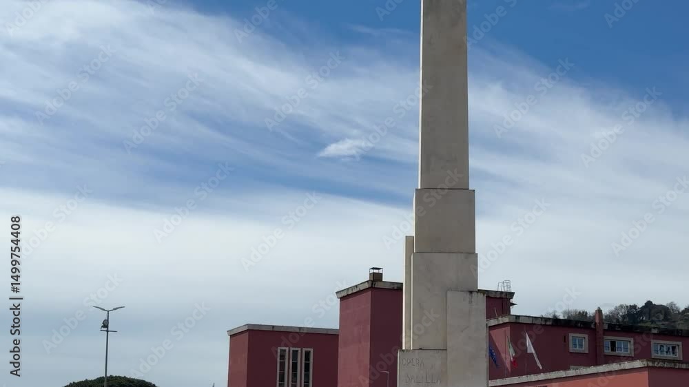Video Stock Footage of the Obelisco Mussolini, a historic obelisk ...