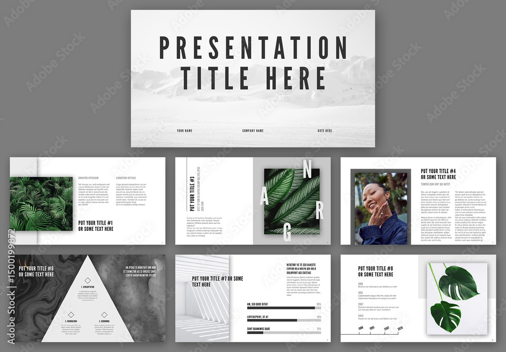 Presentation Pitch Deck Layout Stock Template | Adobe Stock