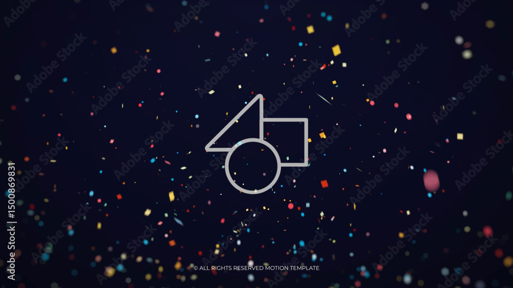Confetti Burst Logo Reveal Stock Template | Adobe Stock