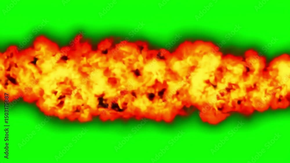 Explosion on green screen background. Smoke, Smoke Elements motion ...