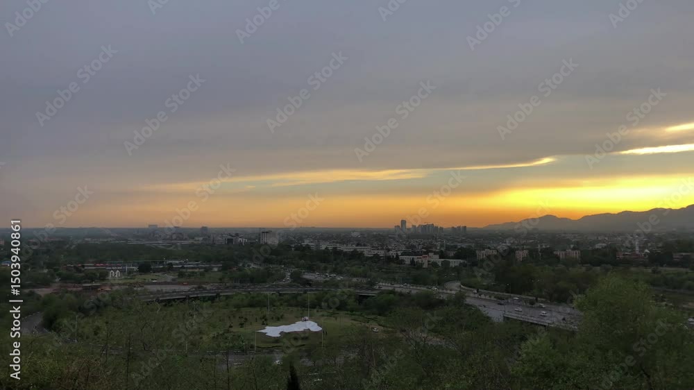 View of Pakistan Monument architecture lush green city Capital of ...