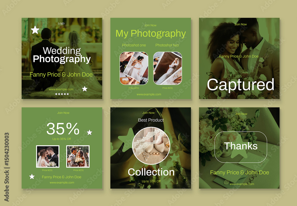 Elegant Wedding Social Media Post Design with Romantic Typography and ...