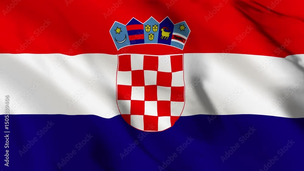 Realistic Croatia Flag Animation, Croatia Flag Waving Video For You ...