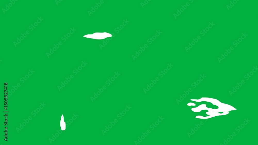 2d character, swirl, splash, drop on green screen, chroma key, 4k ...