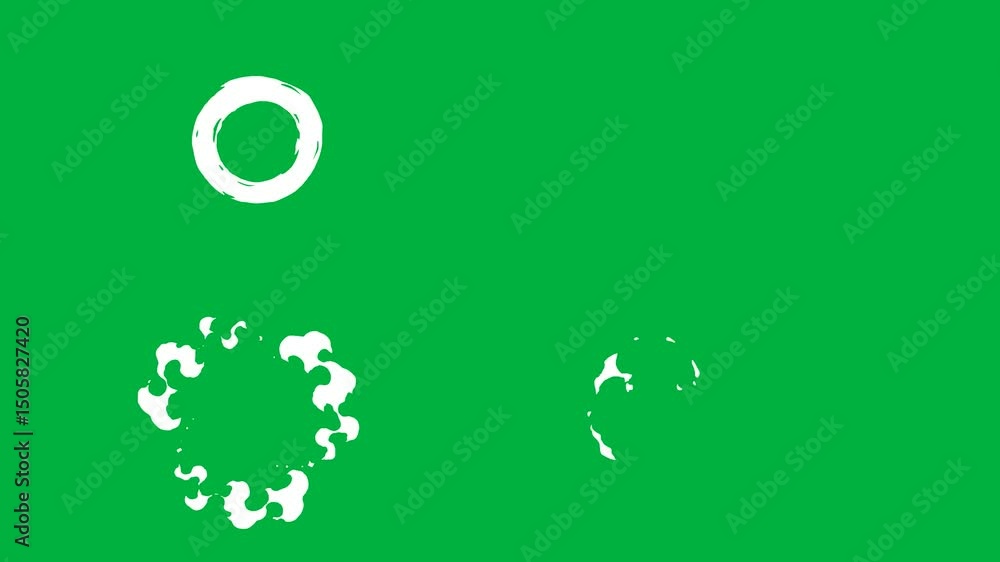 2d character, swirl, splash, bubble on green screen, chroma key, 4k ...