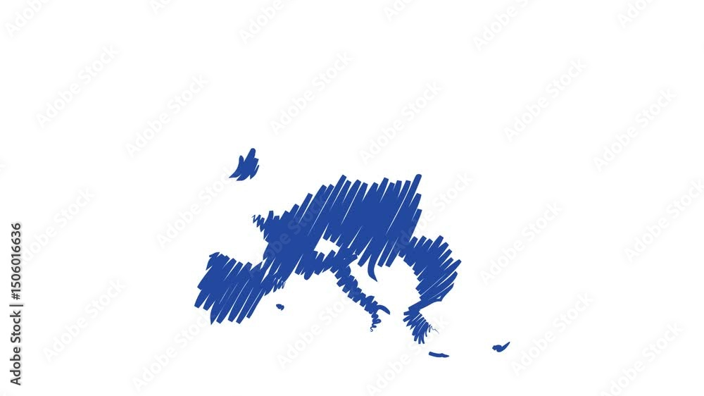 Europe animation, European Economic Community map video animation. HD ...