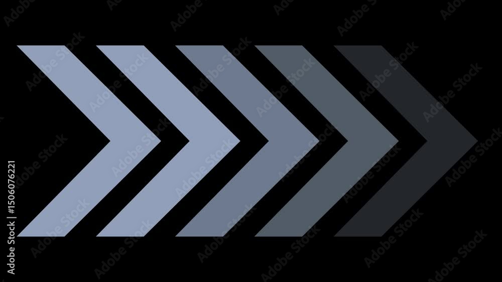 Right-directional white arrow loop animation. Animated arrows for the ...