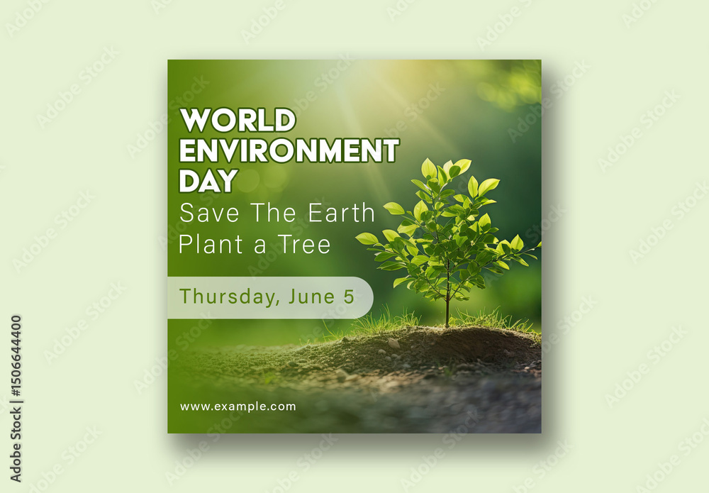 World Environment Day Editable Social Media Post for Save The Earth ...