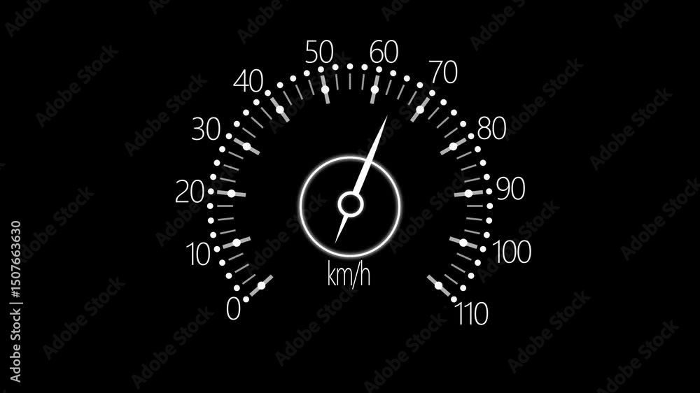 Speedometer Animation Showing Speedometer Needle Moving from Zero to ...