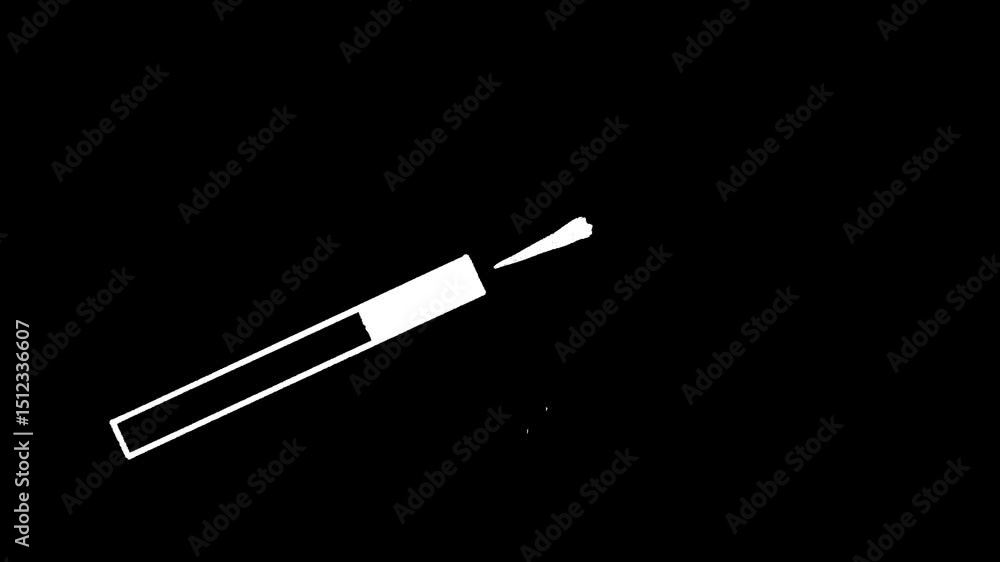 Hand Drawn Magic Wand Animation. 4K, Transparent Background. Alpha ...