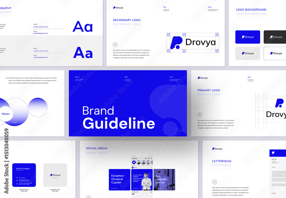 Modern And Clean Brand Guidelines Design Layout Stock Template | Adobe ...