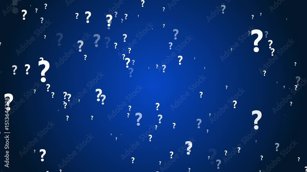 Animated Question Marks on Transparent Background. Alpha Channel. Just ...