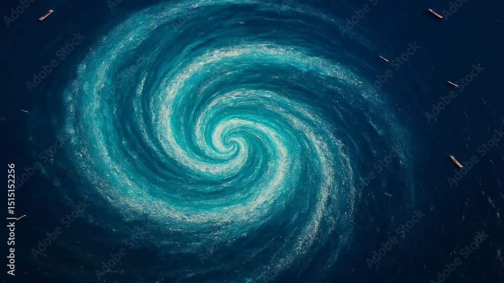 Satellite view of Pacific garbage patch: swirling microplastic gyre ...