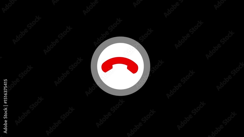 Incoming Call Icon Animation | 4K Ringing Phone with Sound Wave Motion ...