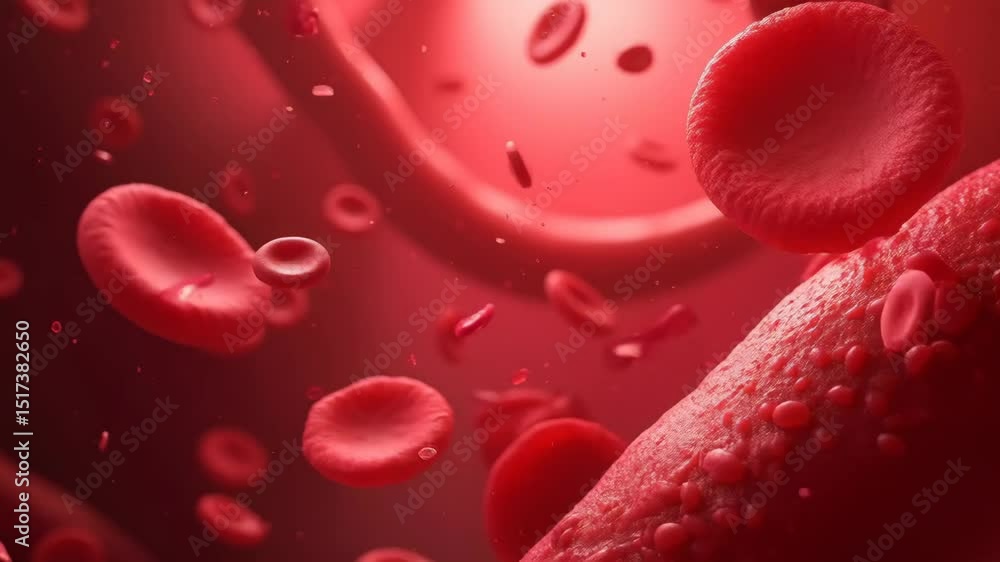 Red blood cells arterial blood stream medicine health biology anatomy ...