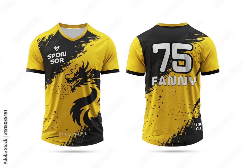 Sports Club Tournament Team Jersey Design Template Stock Template ...