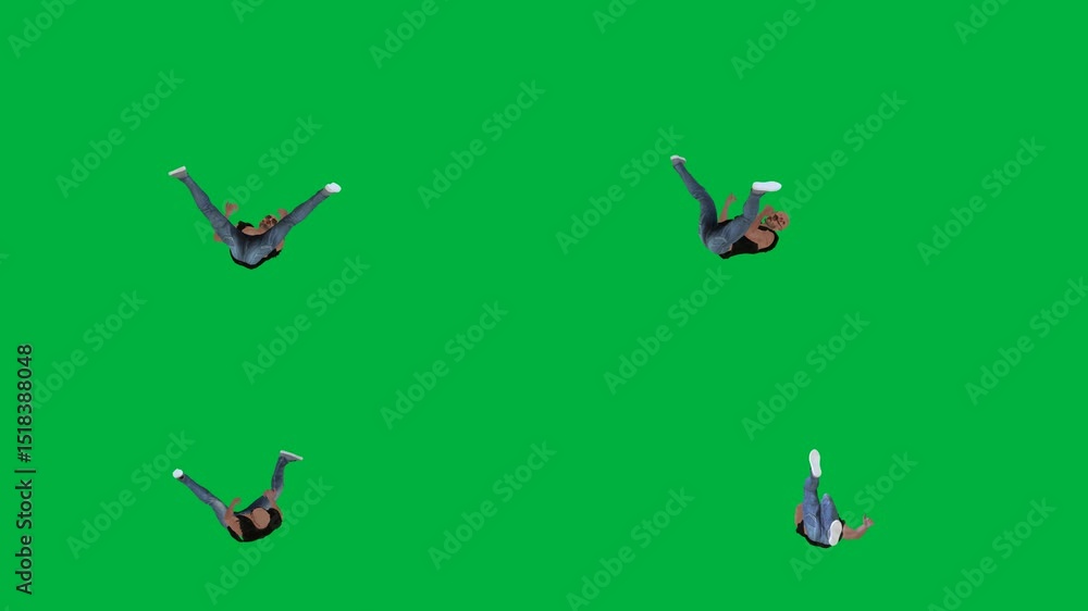 man black shirt dancing green screen man black shirt jeans dancing ...