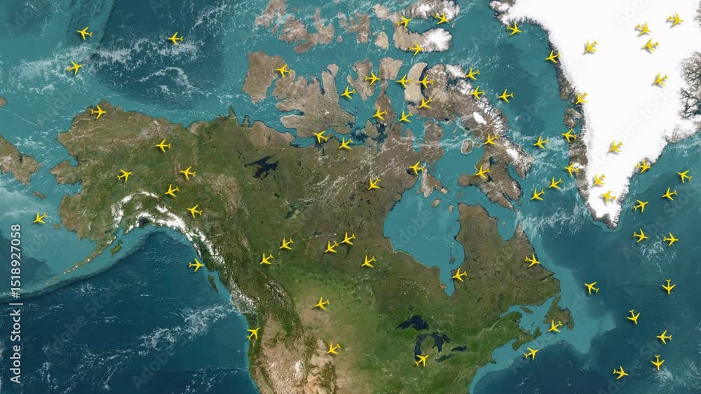 Interactive Air Traffic Radar Map - Canada & Greenland Flight Paths ...