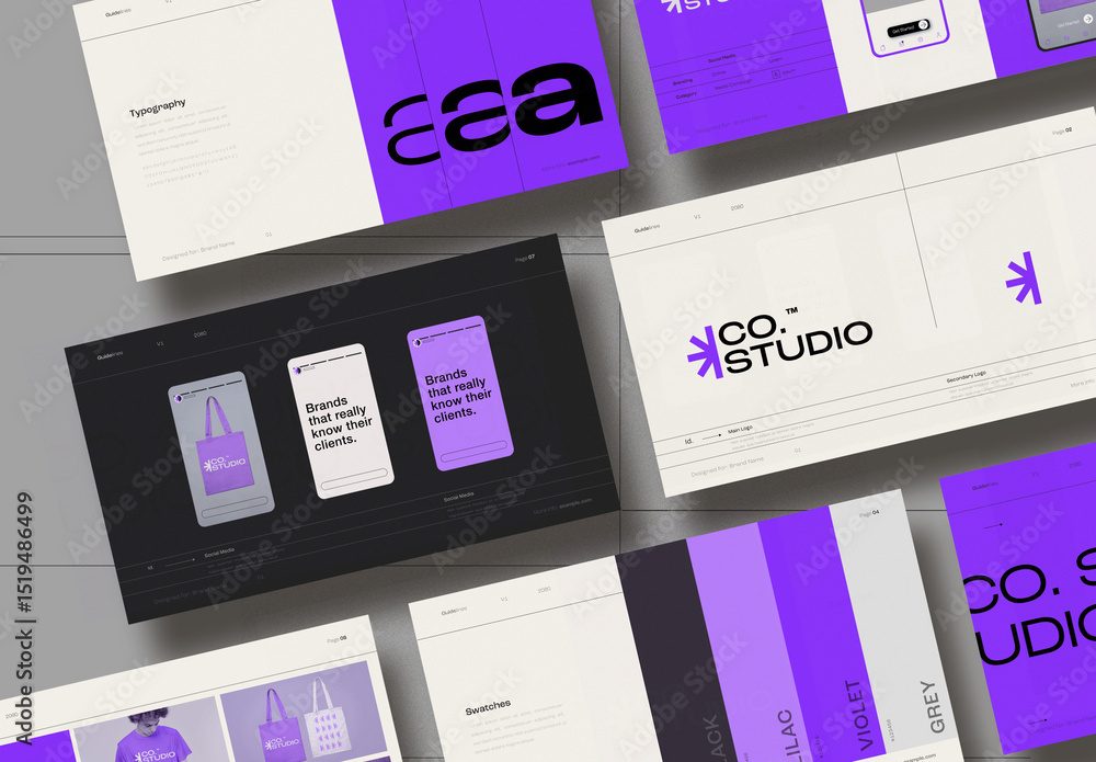 Digital Brand Guidelines Stock Template | Adobe Stock