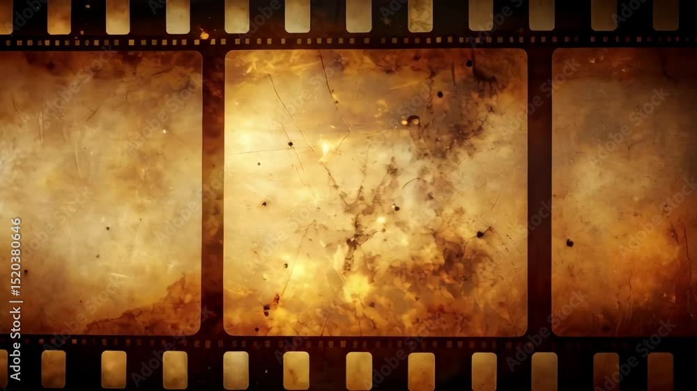 Old film strip with worn brown paper texture for backgrounds, vintage ...
