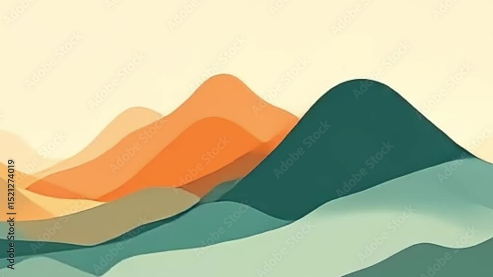 retro hills background, fast zigzag vector motion, retro vector ...