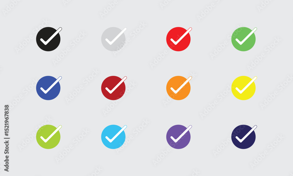 Poster Tick Symbols, Check Mark Vector Design – Wall Art | UkPosters