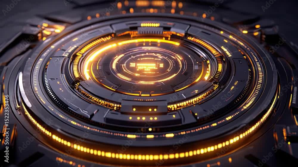 Abstract Circular Tech Dashboard Backgrounds, Futuristic Digital ...