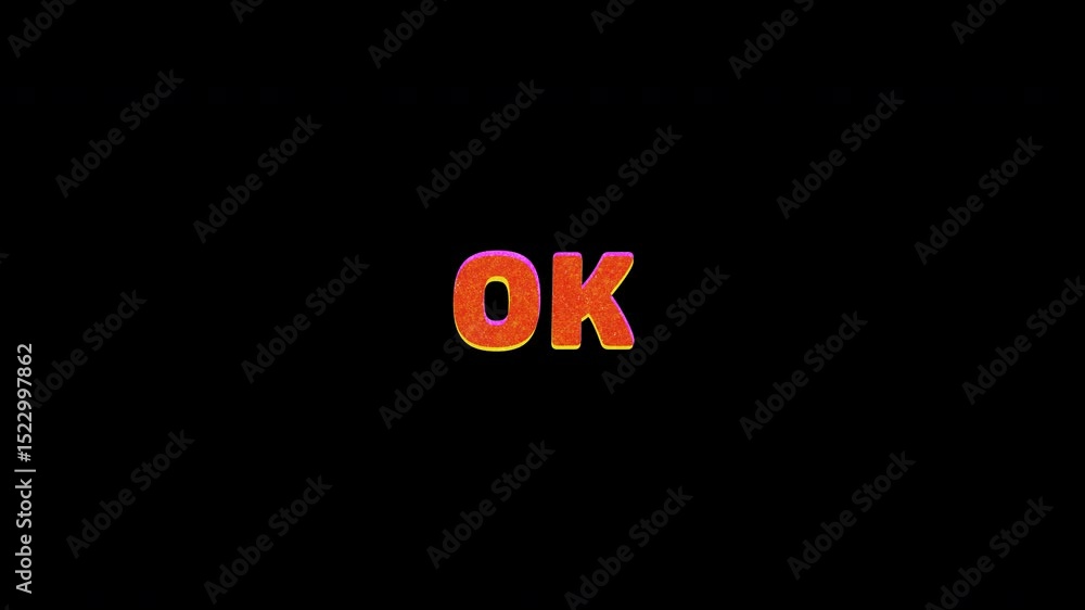 Ok Retro Risograph Style Social Media Title Loop On Transparent ...