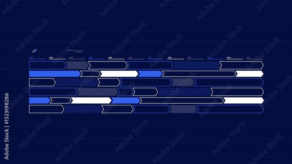 Business infographic element - animated abstract 12-month chart Stock ...
