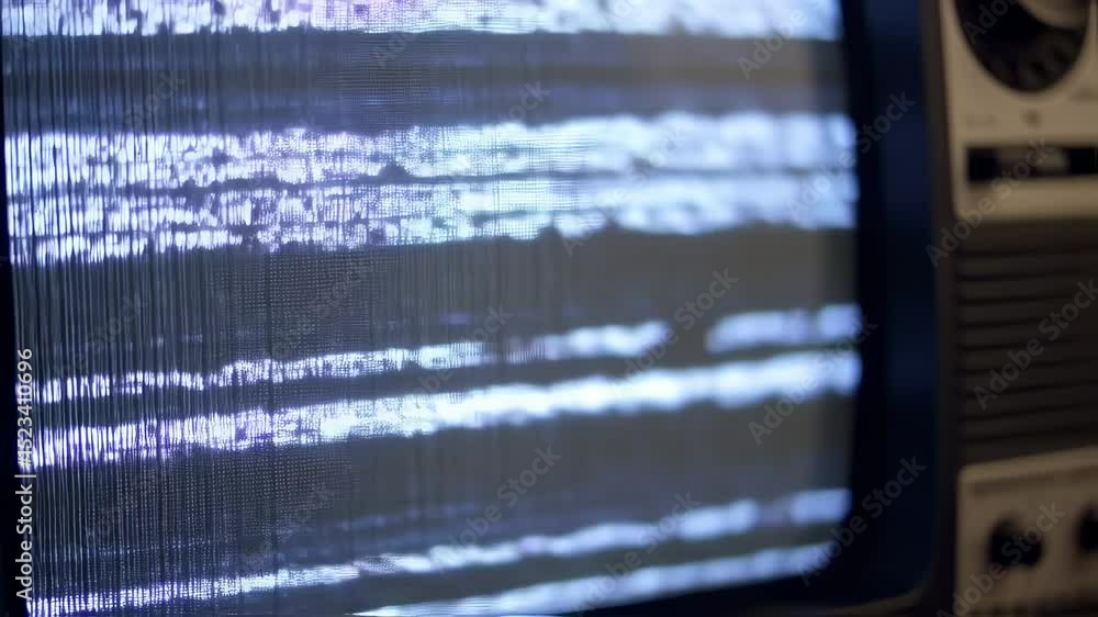Vintage Television Static Noise Background Loop - Retro TV Display ...