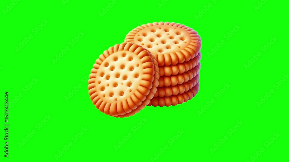 Biscuits green screen animation motion graphic in 4K high resolution ...