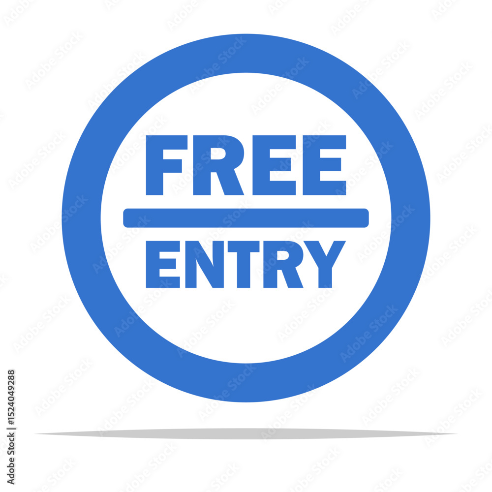 Poster Free entry sign icon transparent vector isolated – Wall Art ...