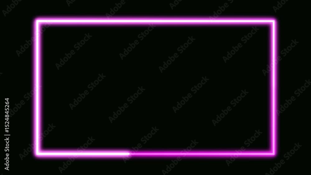 facecam Neon overlay loop. Animated facecam or webcam colorful light ...