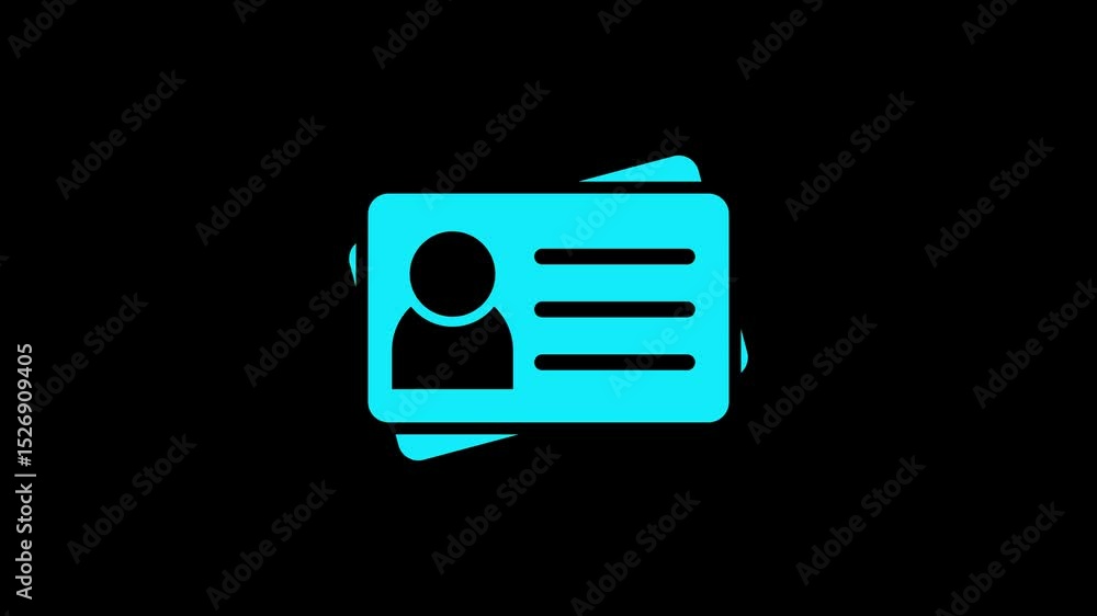 National Identity card icon isolated .id card icon. .Identification ...