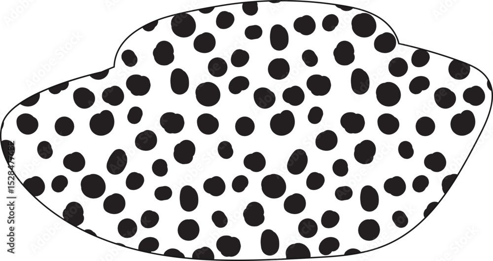 Poster An irregular curved sketch shape featuring a black outline and ...