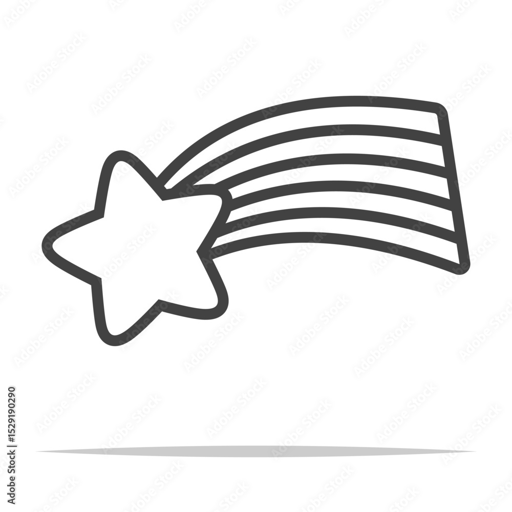 Poster Shooting star outline icon transparent vector isolated – Wall ...
