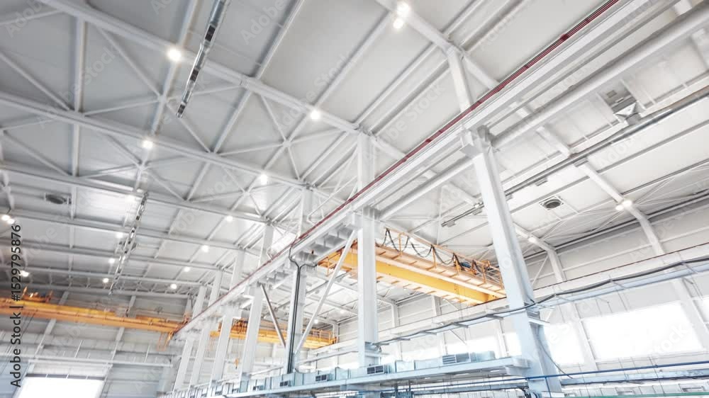 Video Stock Crane runway girder and metal supporting structures of ...