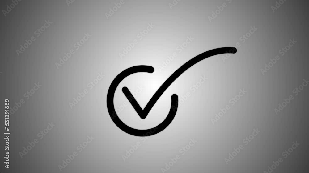 Vídeo do Stock: Check mark symbol Animation. approved tick mark icon ...