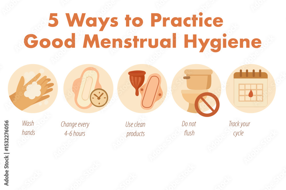 Plakat, Poster Vector infographic showing 5 ways to practice good ...