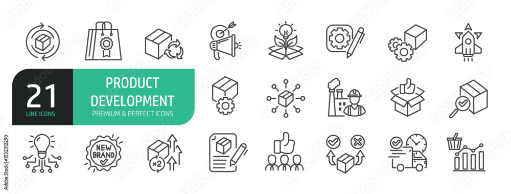 Poster Set Of Product Development Icons – Wall Art | UkPosters