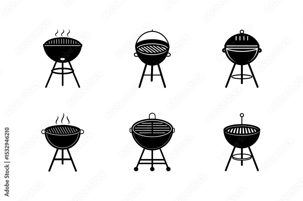 Poster grill vector art silhouette – Wall Art | UkPosters
