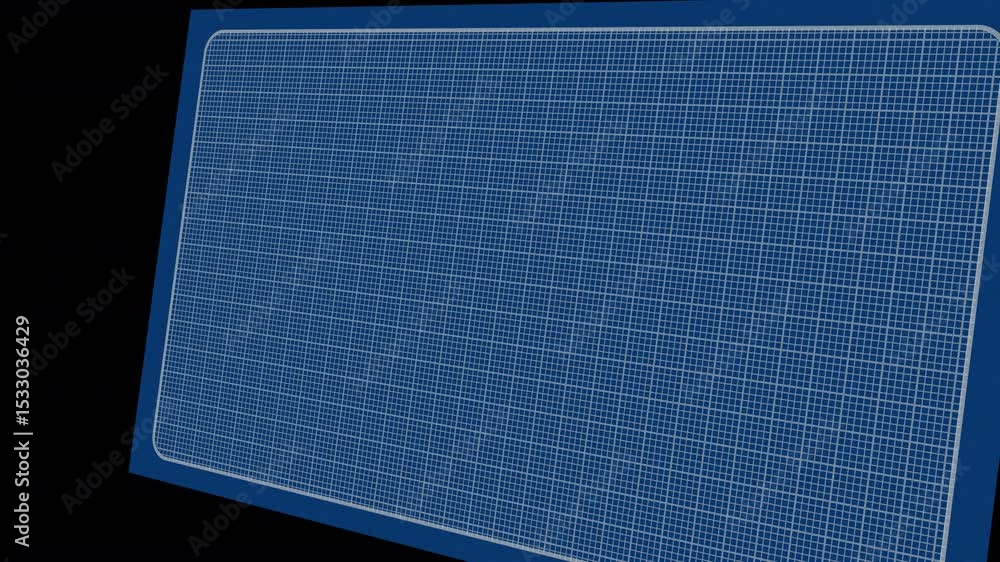 Animated empty plain blueprint technical drawing engineering planner ...