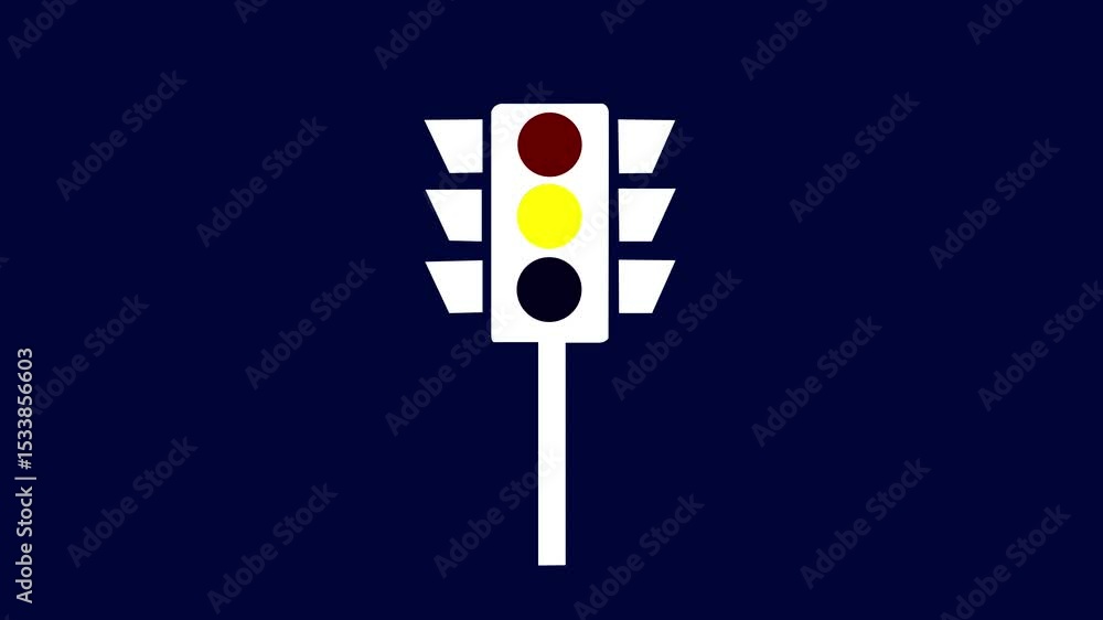 Video Stock 4K traffic light animation red yellow green Traffic light ...
