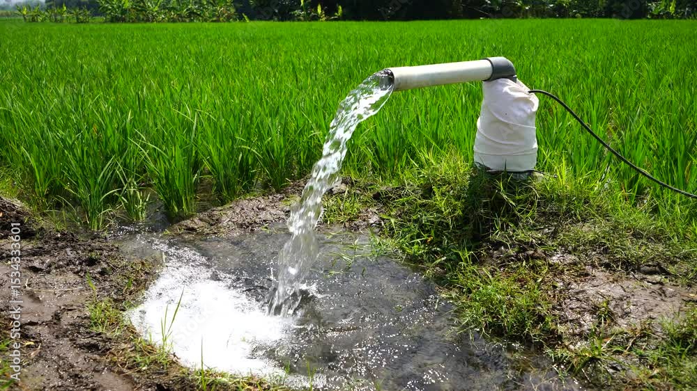 Irrigation of rice fields using pump wells with the technique of ...