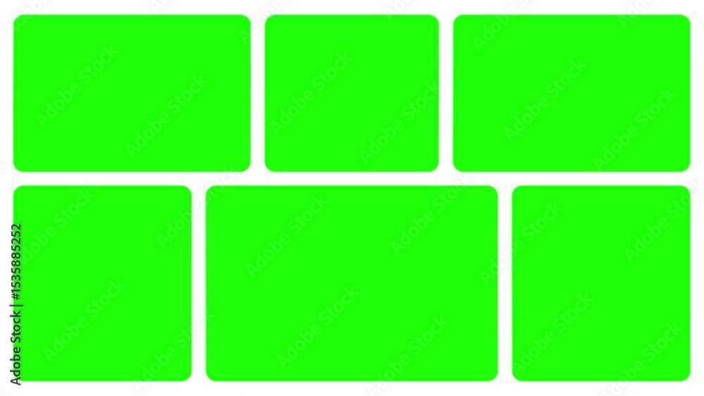 collage or grid green screen 4k animation Native Design elements ...